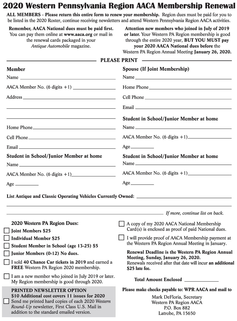 Western PA Region, AACA